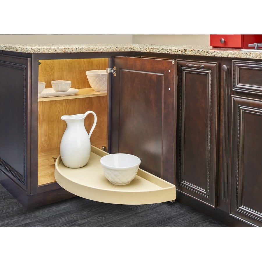 Rev A Shelf 33 Inch Diameter Half Moon Pivot And Slide Single Shelf