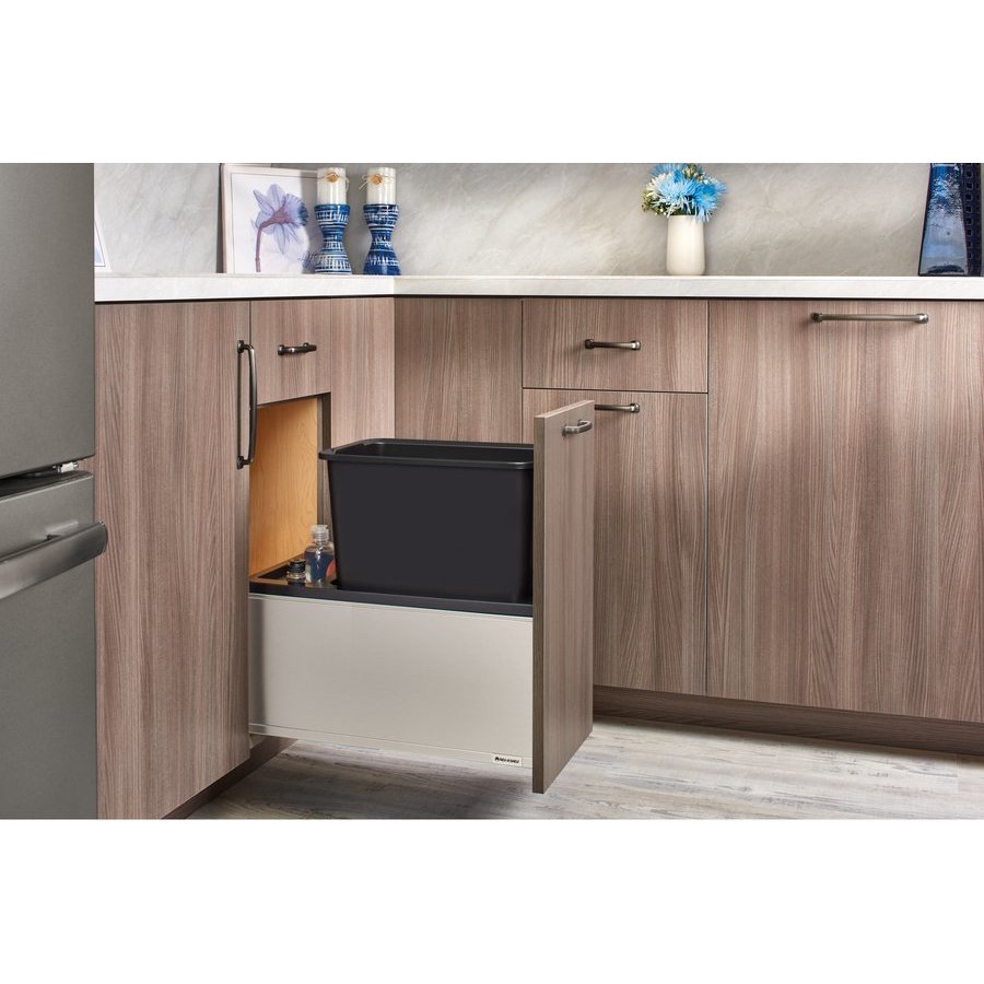 Rev-A-Shelf 30 Quart Bottom Mount Single Trash Pull-Out Waste Container ...