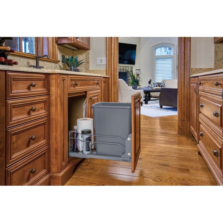 Rev-A-Shelf 35 Quart Undermount Single Trash Pull-Out Waste Container ...
