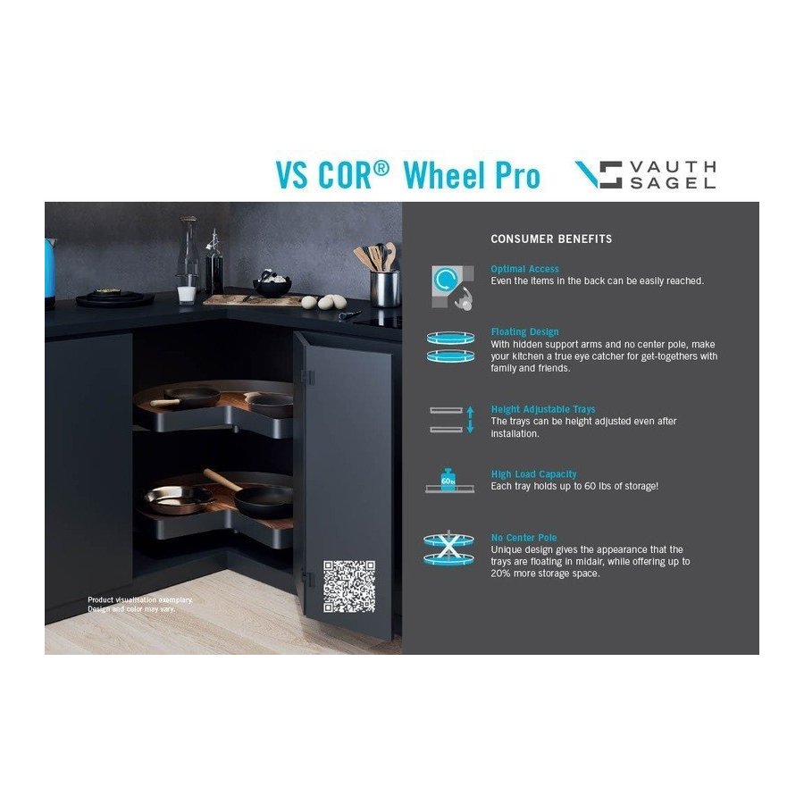 Vauth Sagel 10090009572, COR Pro Wheel 2-Shelf 30 Inch Diameter Full ...