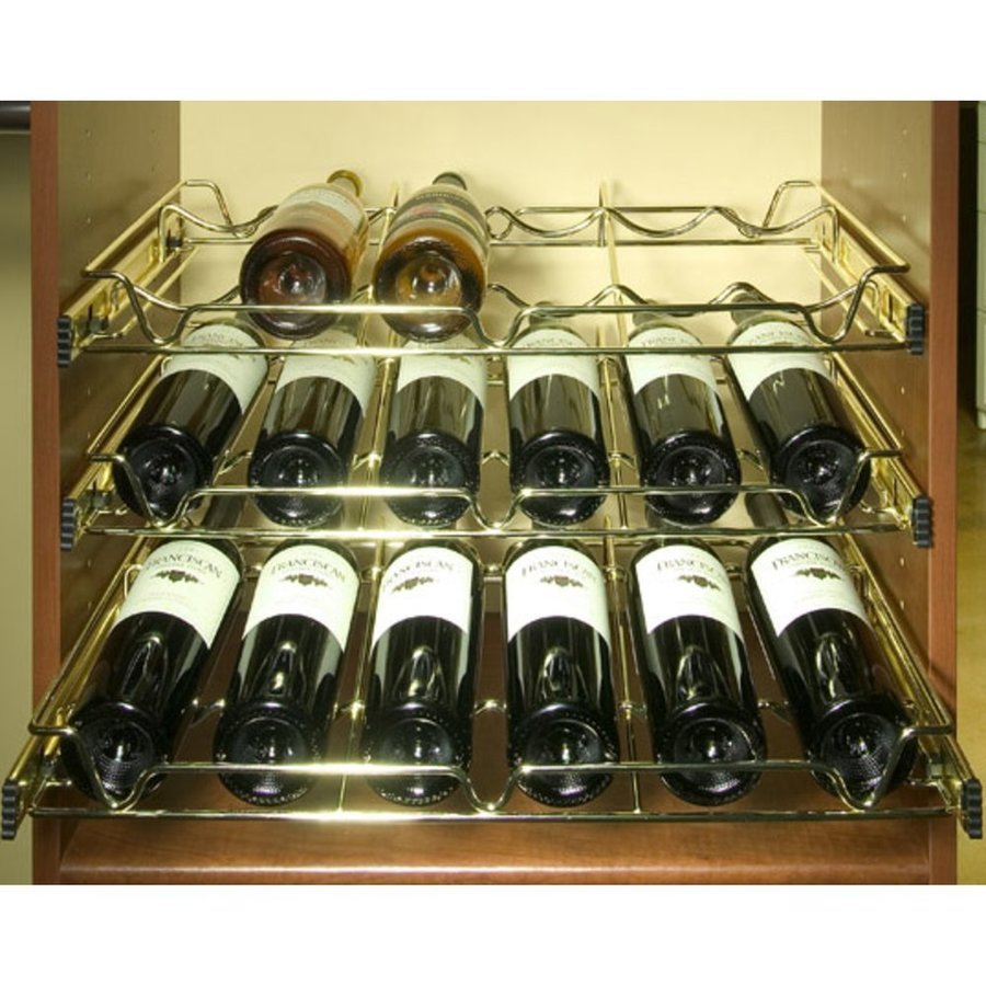 Rev-A-Shelf 5WBR-30CR-1, 30 Inch Width Deluxe Sliding Wine Rack ...