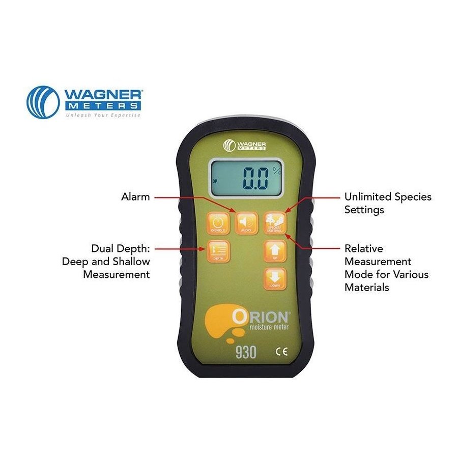 Wagner Meters 890-00930-001, Orion 930 Dual Depth Pinless Backlit ...