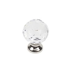 Century Hardware Glamour Knob 1-3/8" Diameter Transparent with Matte ...