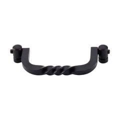 Top Knobs M671, 6 Inch Center to Center Normandy Bar Twisted Cabinet Pull, Patina Black ...