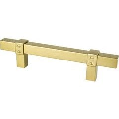 Berenson Rivet Rebel 5-1/16 Inch CC Cabinet Pull, Brushed Nickel Bar ...