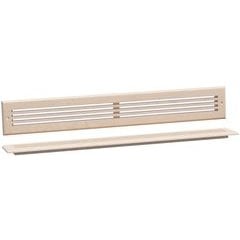 Brown Wood 01992224HM1, Solid Wood Linear Style Toe Kick Vent Cover, 25 ...