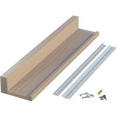 Brown Wood 01CHSHLF0424HM1, 24 Inch Length Slimline Channel Shelf, Hard ...