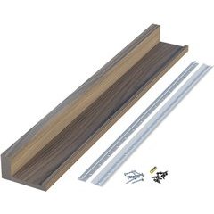 Brown Wood 24 Inch Length x 10 Inch Depth Furniture Grade L-Shape ...