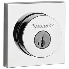 Kwikset 158SQT-514S, Halifax Square Rose Single Cylinder Deadbolt ...