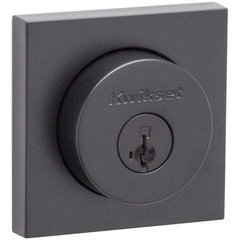 Kwikset 982SQT-26S.DS, UL Single Cylinder Halifax Square Rose Deadbolt ...