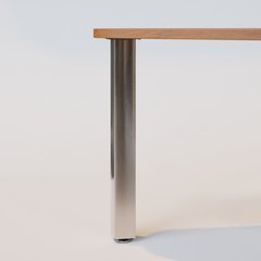 Peter Meier 876 40 ST 3 inch Diameter x 40 3 4 inch Bar Height Rockwell Square Table Leg Set of 4 Brushed Steel