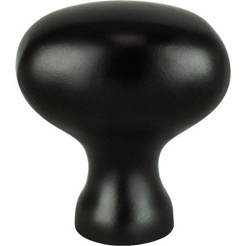 Berenson Transitional Advantage Three, 1-1/8 Inch Length Oval Knob in Matte Black, Zinc Material ...