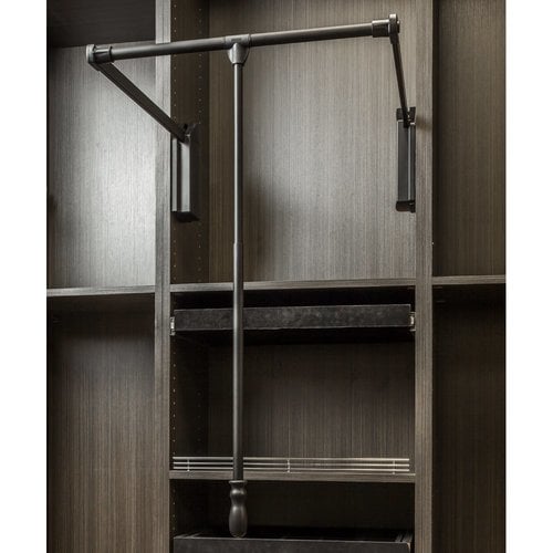 Hardware Resources 1523SC-BLK, HR Expanding Wardrobe Lift with Soft ...