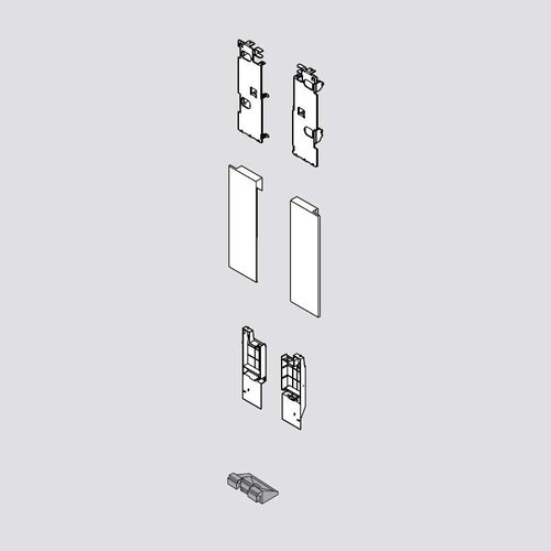 Blum ZI7.3CI0, Legrabox C Interior Front Fixing Bracket Set Stainless ...