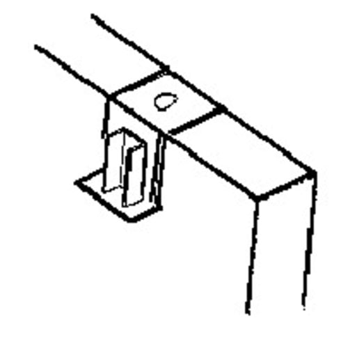 Hanging File Rail Mounting Clip, Top Mounted, Zinc | CabinetParts.com