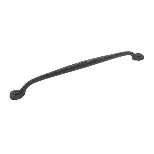 Hickory Hardware Refined Rustic Pull 12" Center to Center Black Iron ...