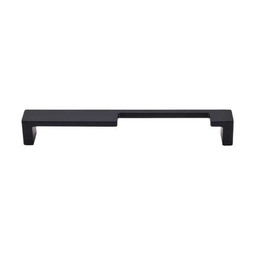 Top Knobs TK260BLK, 7 Inch Center to Center Sanctuary II Modern Metro Notch Cutout Right Cabinet ...