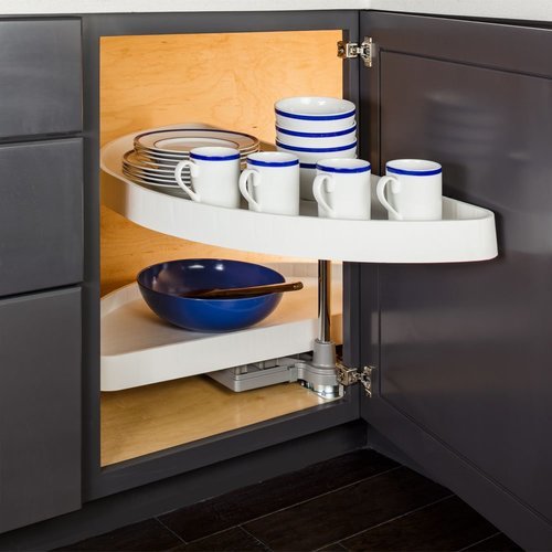 Hardware Resources HMLS-P-3212, 32 Inch Diameter Half-Moon Lazy Susan ...