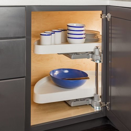 Hardware Resources HMLS-P-3818, 38 Inch Diameter Half-Moon Lazy Susan ...