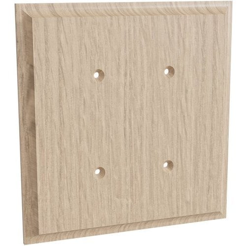 Brown Wood 01452002WK1, Double Blank Switch Plate Cover, White Oak ...