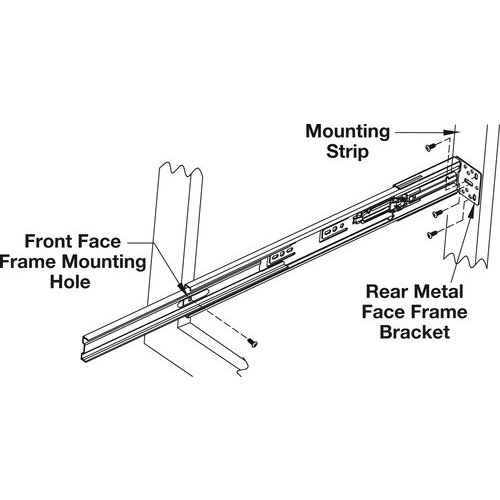 Accuride 3832EC Soft Close Slide 22" (Easy Close) | CabinetParts.com