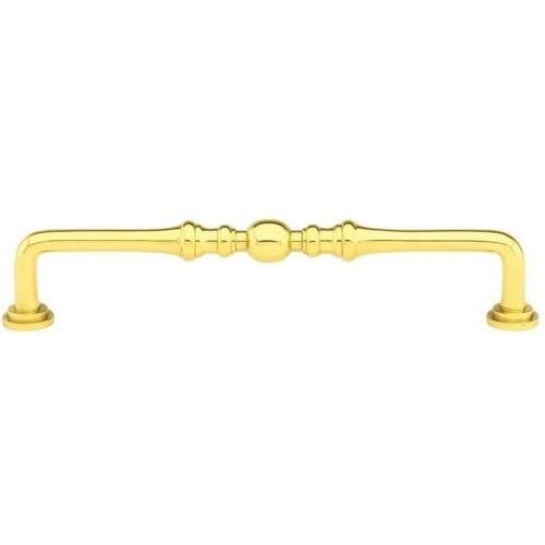 Emtek 86248US3, 6 Inch Center To Center Spindle Cabinet Pull, Polished Brass Lifetime ...