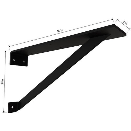 Federal Brace FB-09663, Bench Support Bracket, 16 Inch Depth x 3 Inch ...