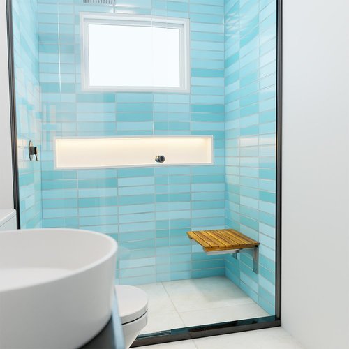 Federal Brace FB-09765, Shower Bench System 16 x 21 x 3 Inch, Teak ...