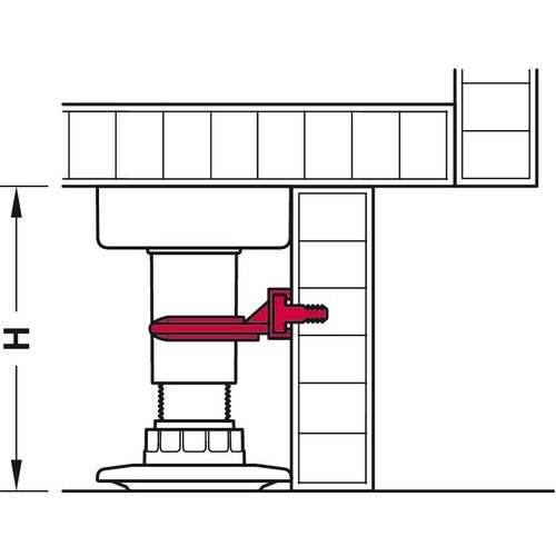 Hafele 637.38.063, AXILO Plinth Groove Mount Panel Clip | CabinetParts.com