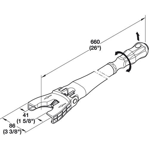 Hafele AXILO Adjusting Tool, Rotational adjustment by Hand or Drill, 1/ ...