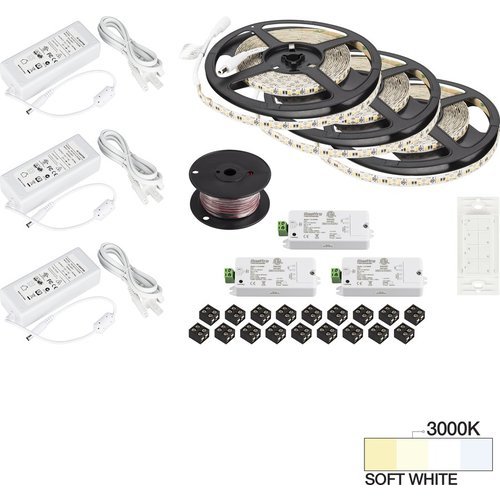 Task Lighting L-VK3Z3A-49-30, 49 Foot Length Vivid LED Wireless Three ...