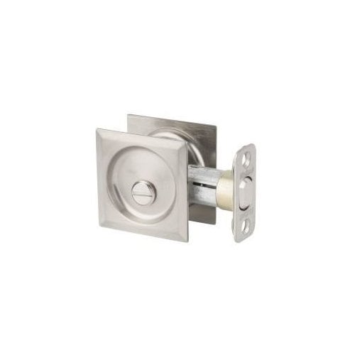 Kwikset 335SQT-15, Square Privacy Pocket Door Lock, Satin Nickel ...