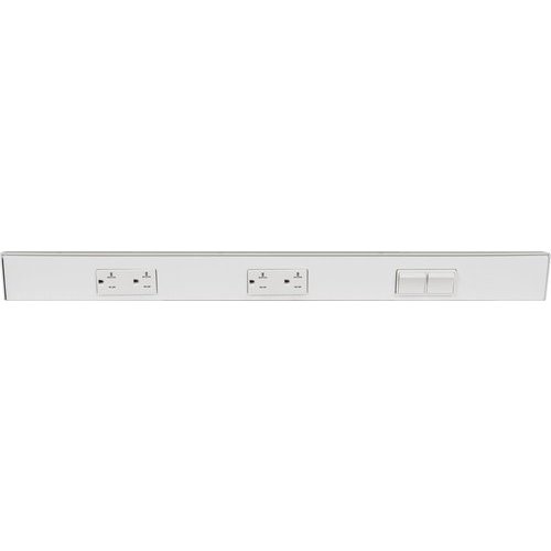 Task Lighting TRS24-3W-WT-RS, 24 Inch Length TRS Angle Power Strip ...