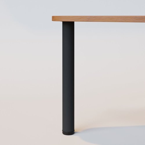 Peter Meier 976 34 02 3 Inch Diameter x 34 1 4 Inch Counter Height Rockwell Round Table Leg Set of 4 Black Matte CabinetParts