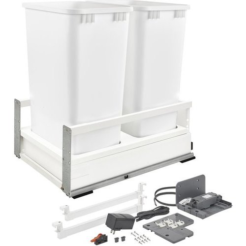 Rev-A-Shelf 50 Quart Undermount Double Trash Pull-Out Waste Container ...
