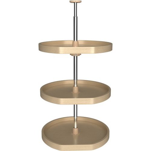 Rev-A-Shelf 20 Inch Diameter D-Shape Banded Wood Lazy Daisy 3 Shelf ...