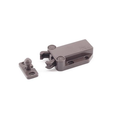 Sugatsune MC-37/BRN-1, Non-Magnetic Touch Latch, Brown | CabinetParts.com